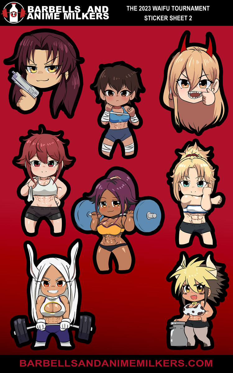 STICKER SHEETS – Barbells and Anime Milkers